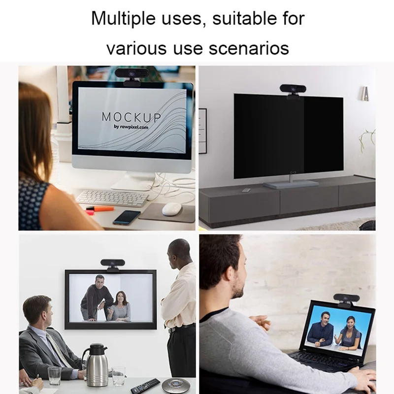 360 Degree Rotation Hd 1080p Webcam Camera With Microphone And Privacy ...