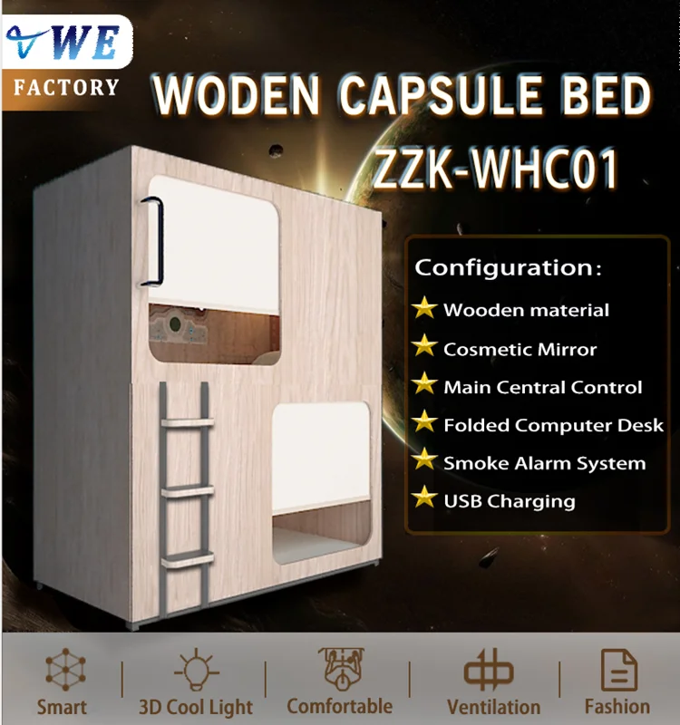 Japan Wood Box Sleeping Pods Bed Capsule Hotel Bunk Beds - Buy Sleep ...