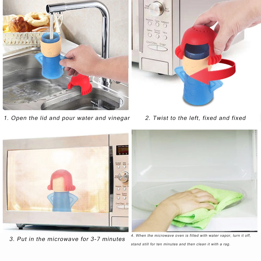 Kitchen Mama Microwave Cleaner Easily Cleans Microwave Oven Steam ...