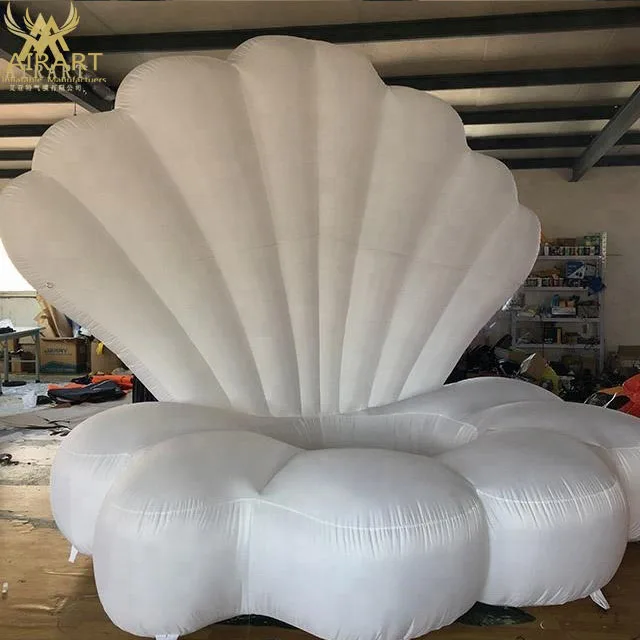Wedding Stage Decoration White Advertising Inflatable Clam Shell Prop ...
