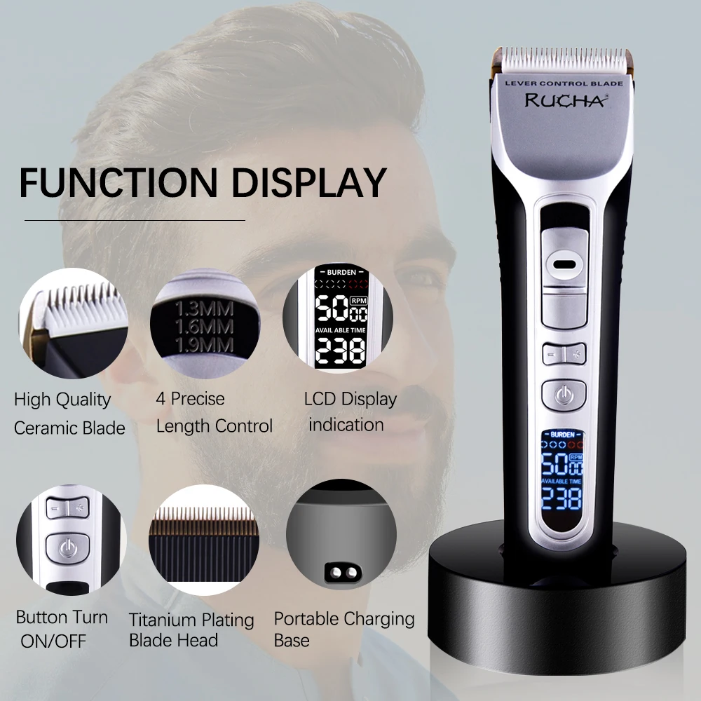 Professional 110v/220v Rechargeable Battery Electric Hair Trimmer For ...