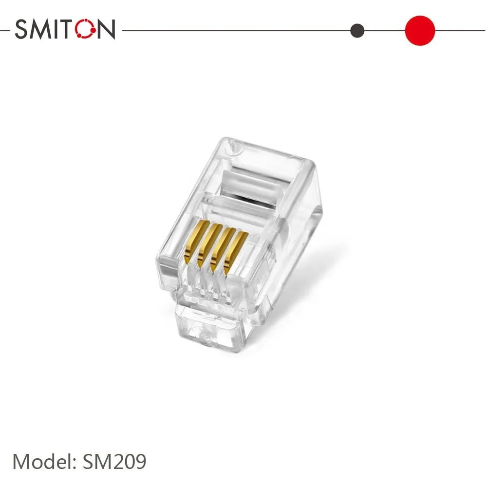 Cat3 Telephone Cable Connector Modular Plugs 4p4c - Buy Plugs 4p4c ...