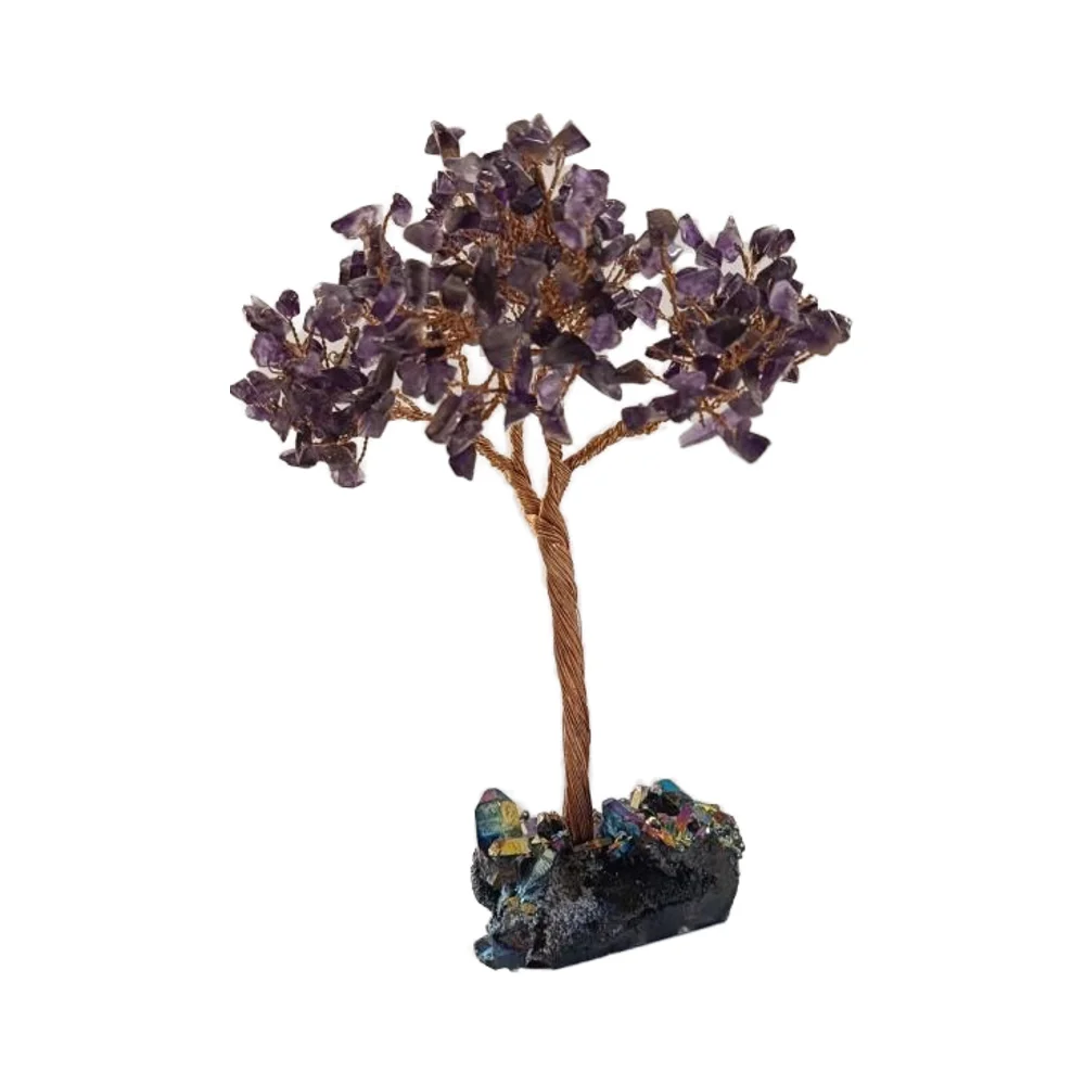 Natural Amethyst 300 Beads Tree Aura Quartz | Handmade Polished Crystal ...