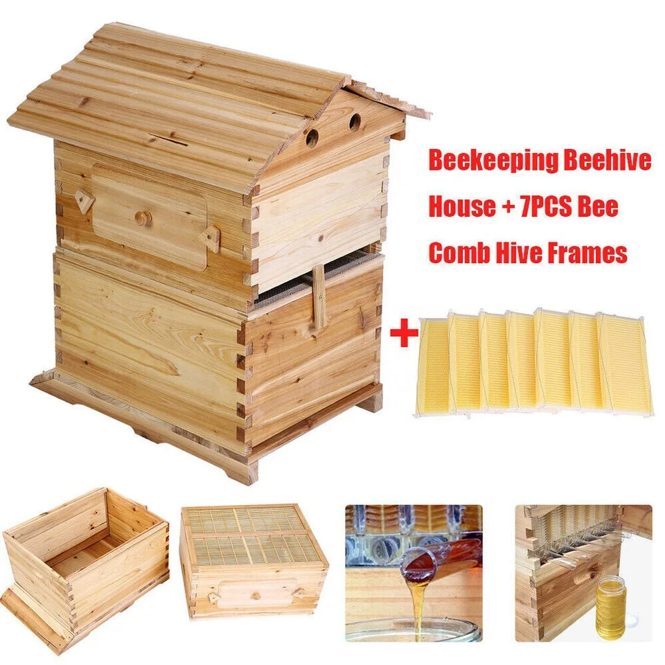 Beehive Automatic Flowing Bee Hives Boxes Kit Food Grade Beekeeping ...
