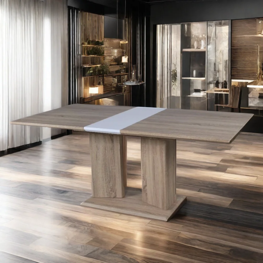 Modern Retractable Dining Table For Home Living Room Medium Density ...