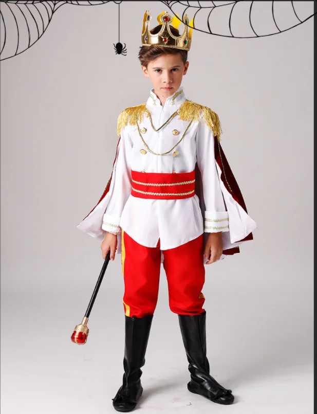 Boys Kids Prince King Cosplay Fancy Dress for Carnivals