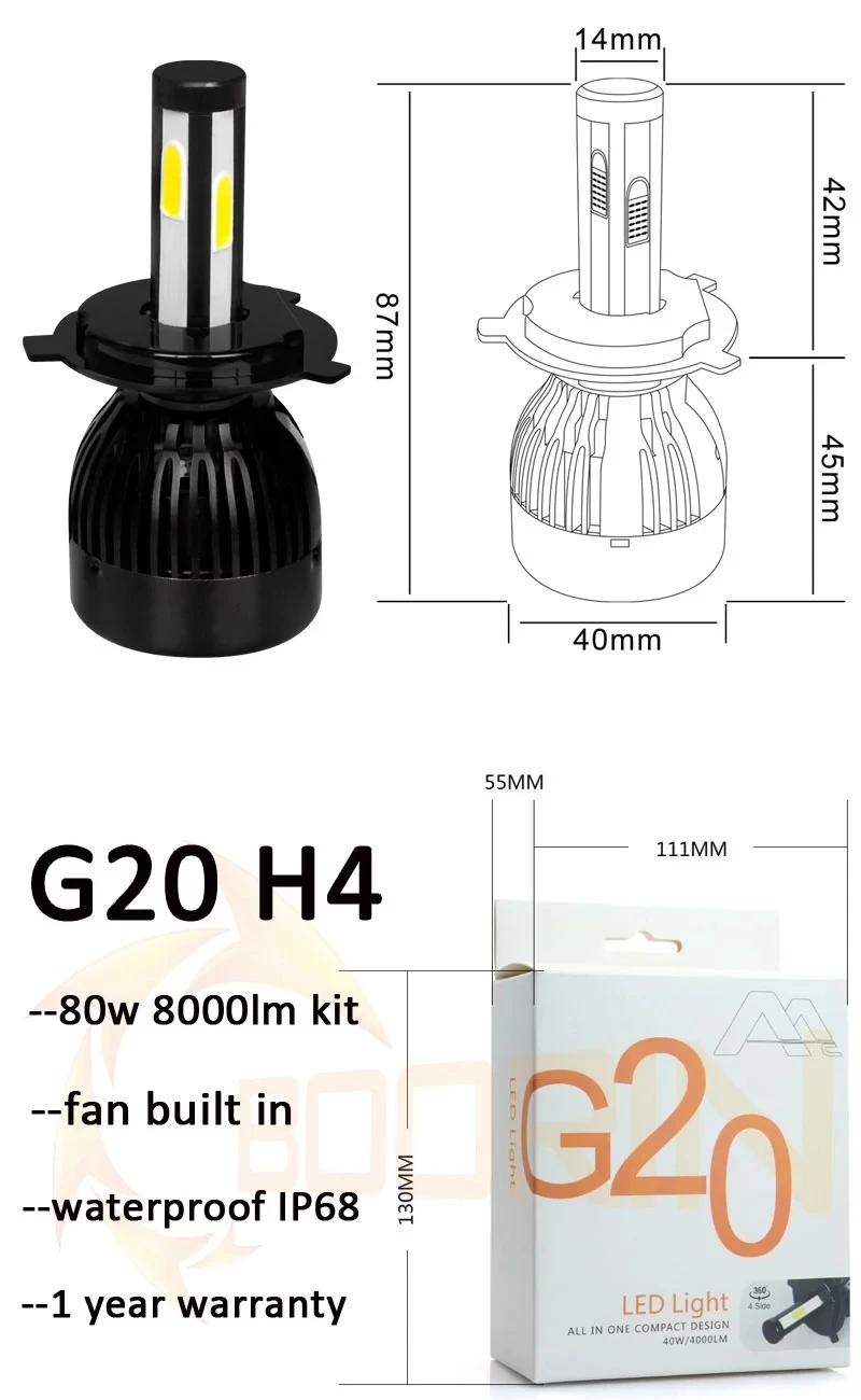 G20 Series Car Accessories Led Head Light Lamp Conversion Kits 9005 ...