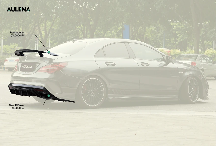 Aulena Carbon Front Bumper Splitter Rear Bumper Diffuser Spoiler Dry ...