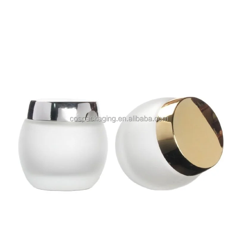 High Quality 100g Face Cream Jar - Frosted Glass Facial Pot