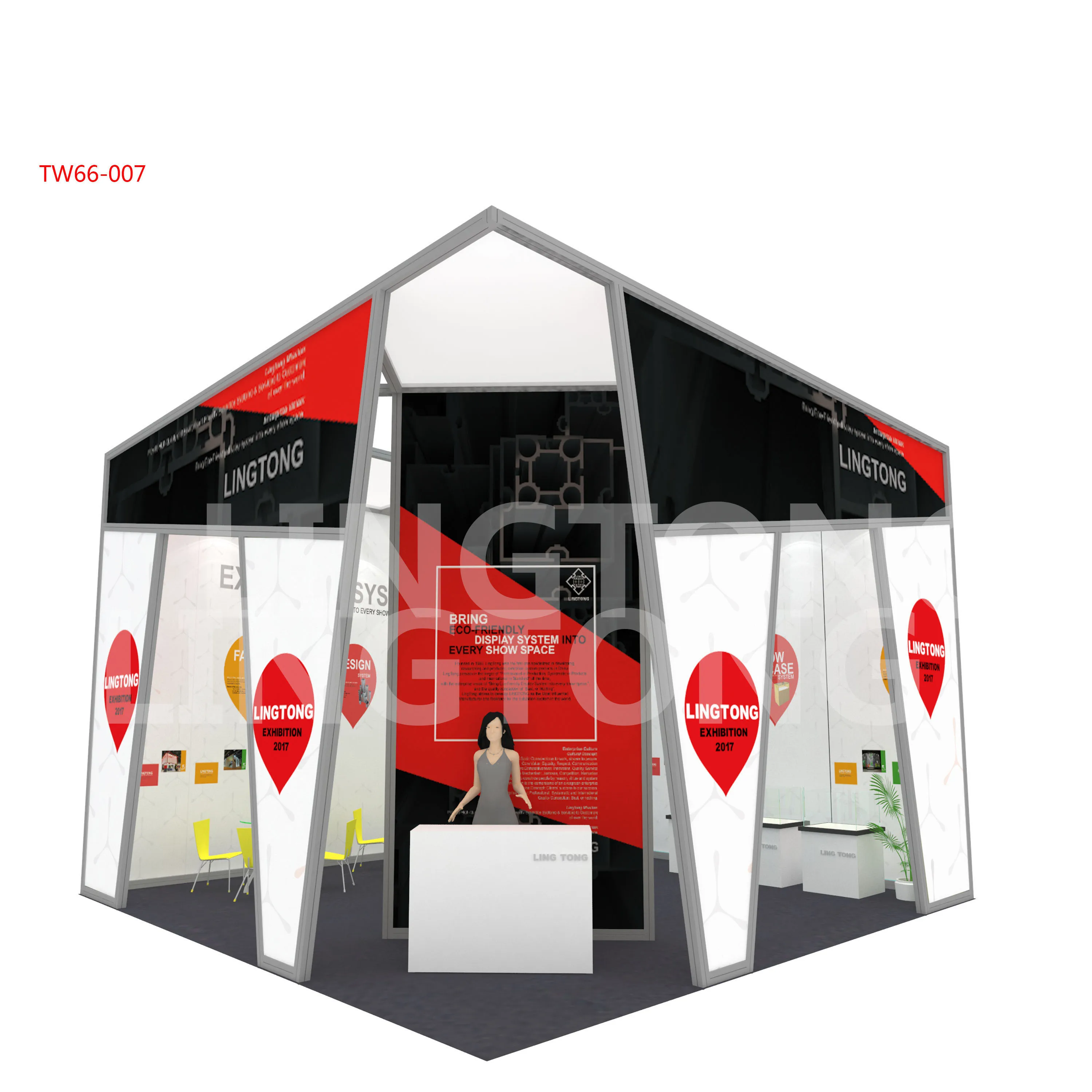 6x6 Aluminium Modular Booth Trade Show Booth Display Exhibition Stand ...