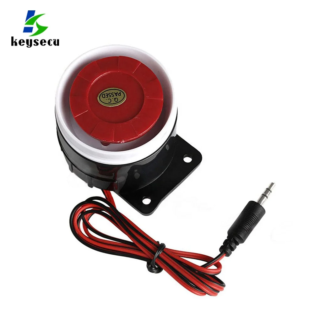Keysecu 12v Wired Mini Indoor Horn Siren Home Security Sound Alarm ...