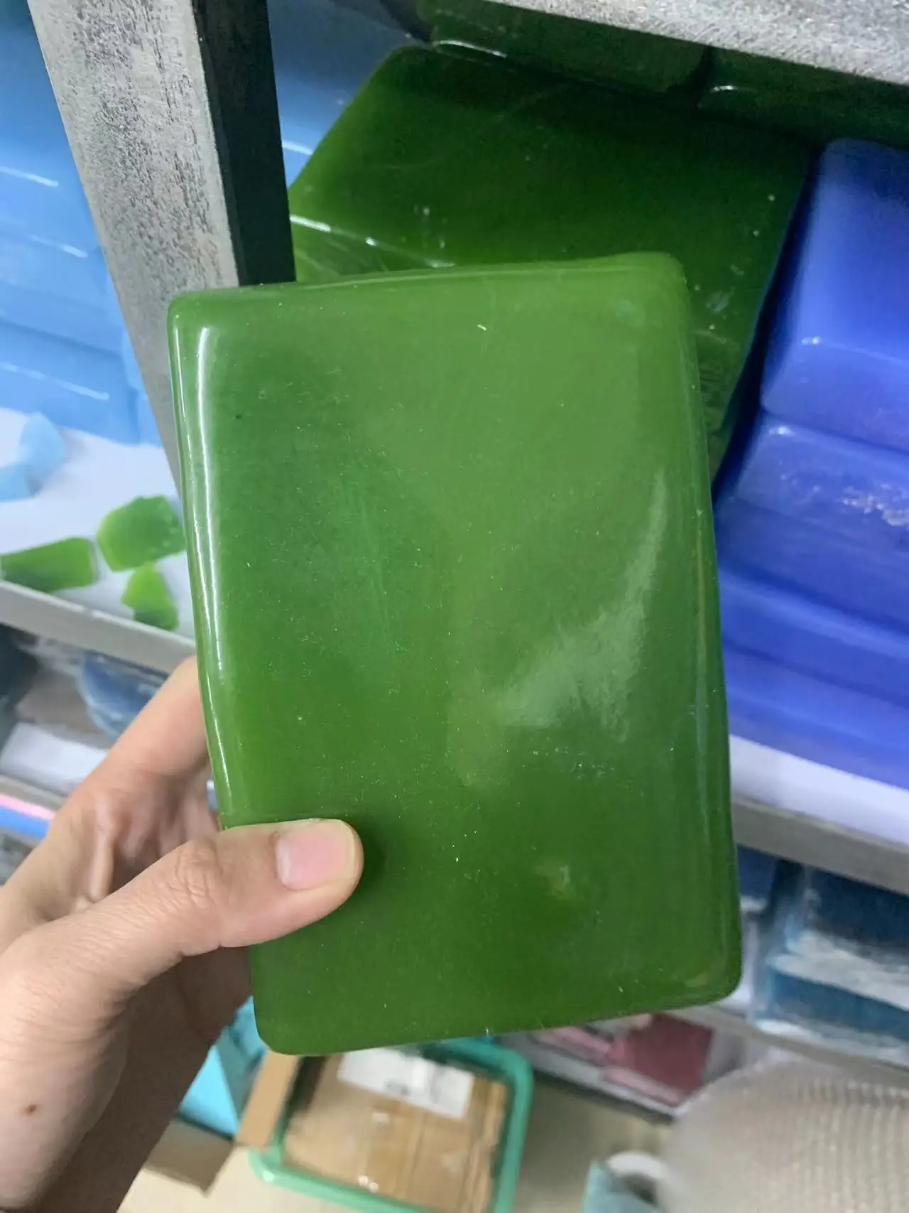 Wholesale Artificial Gemstone Green Jade Glass Jewelry