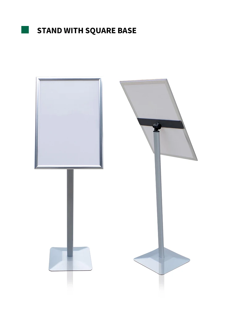 A3 Silver Color Poster Rotating Display Stand - Portable & Adjustable