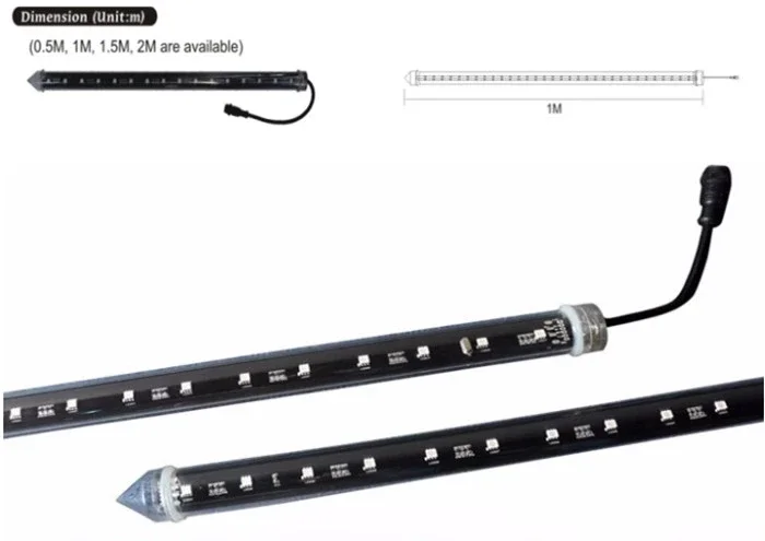 DMX Falling Vertical Tube LED Lighting - 360 Degree Flexibility
