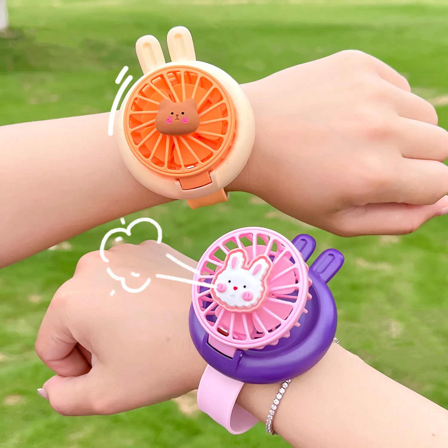 Usb Rechargeable Fan With Comfortable Wrist Strap Portable Mini Fan ...