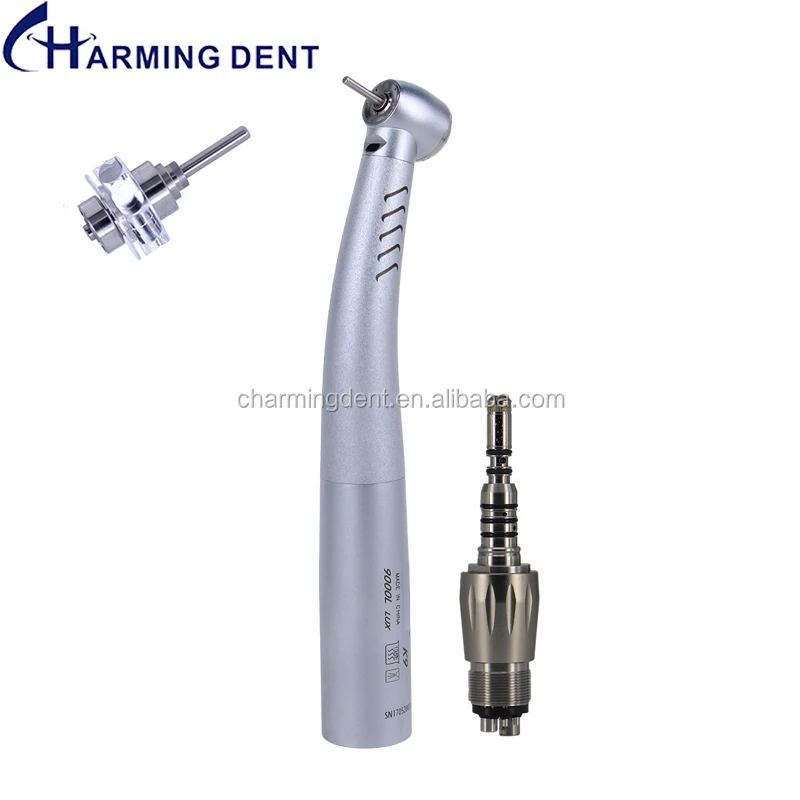 Dental Air Turbine Handpiece With Connector Led Fiber Optic Dental High ...