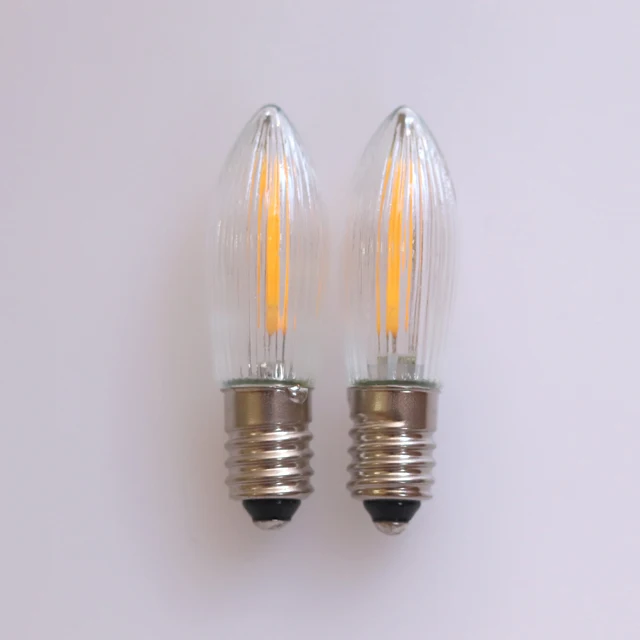 0.2W LED Filament Christmas Light Bulb 23V 34V Miniature Candle Light ...