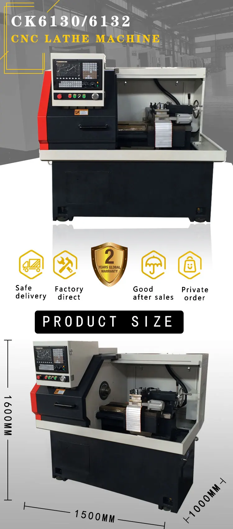 Mini Metal Micro Benchtop CNC Lathe CK6130 - Z-Mat CNC Lathe