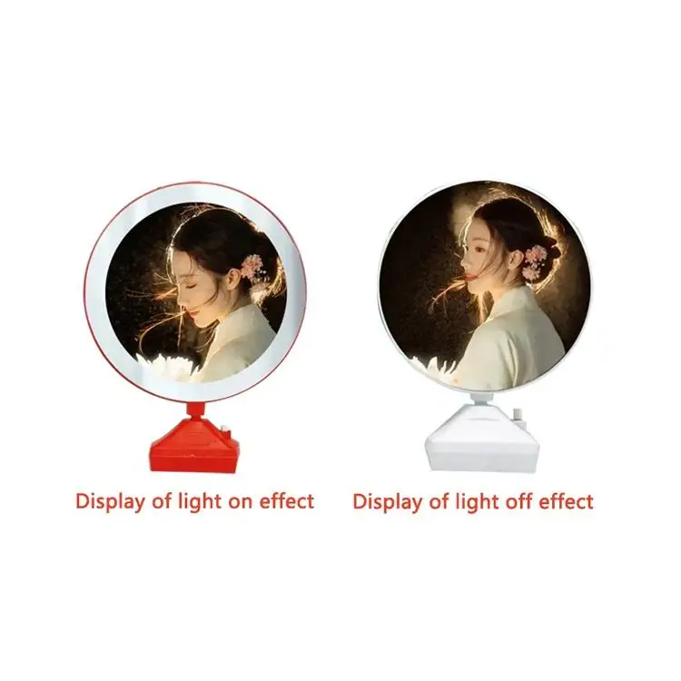 Mu K&b Home Decor Multi Function Battery Power Round Makeup Led Magic ...