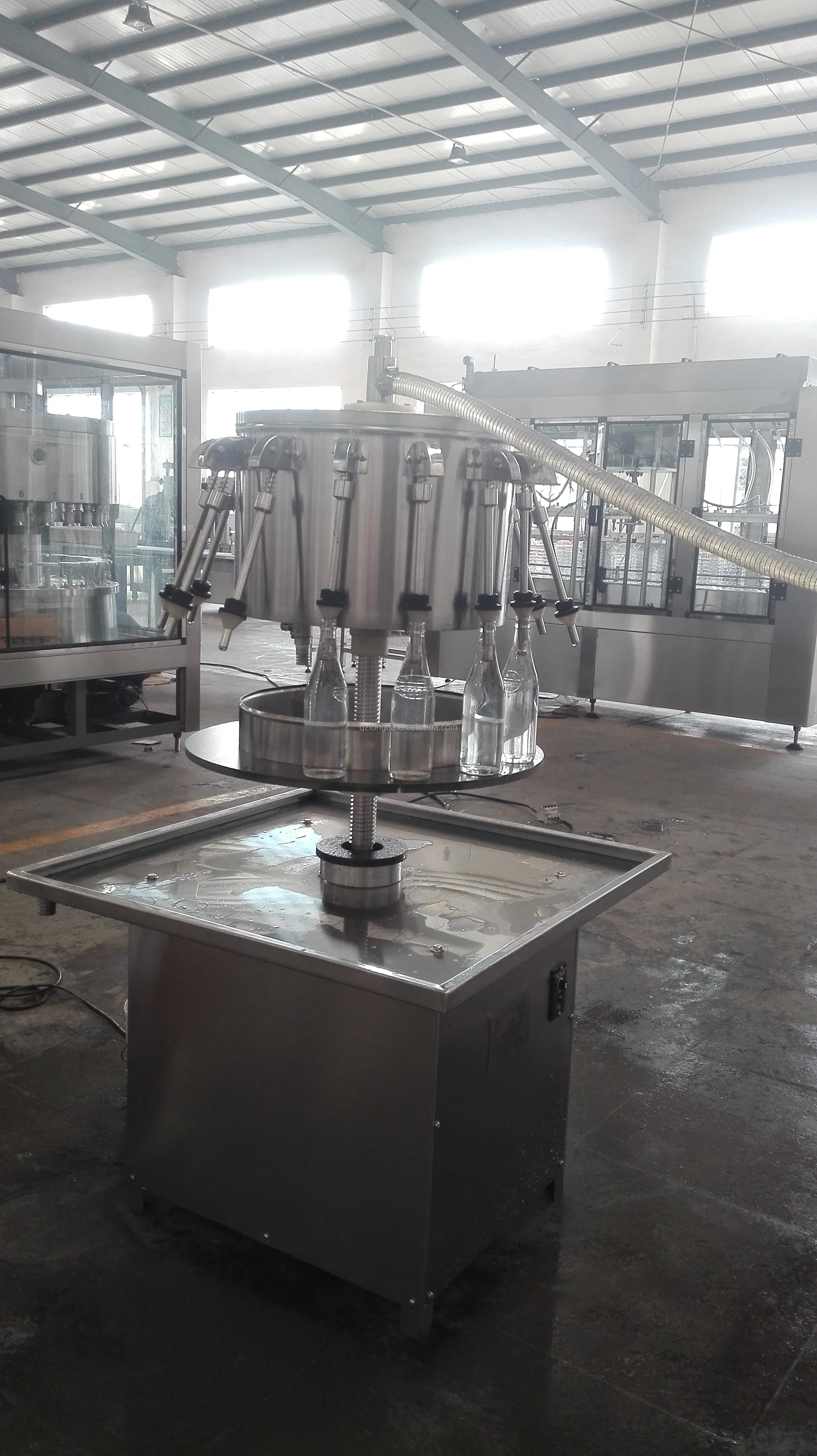 Semi Automatic Glass Bottle Filling Machine Used For Non-carbonated ...