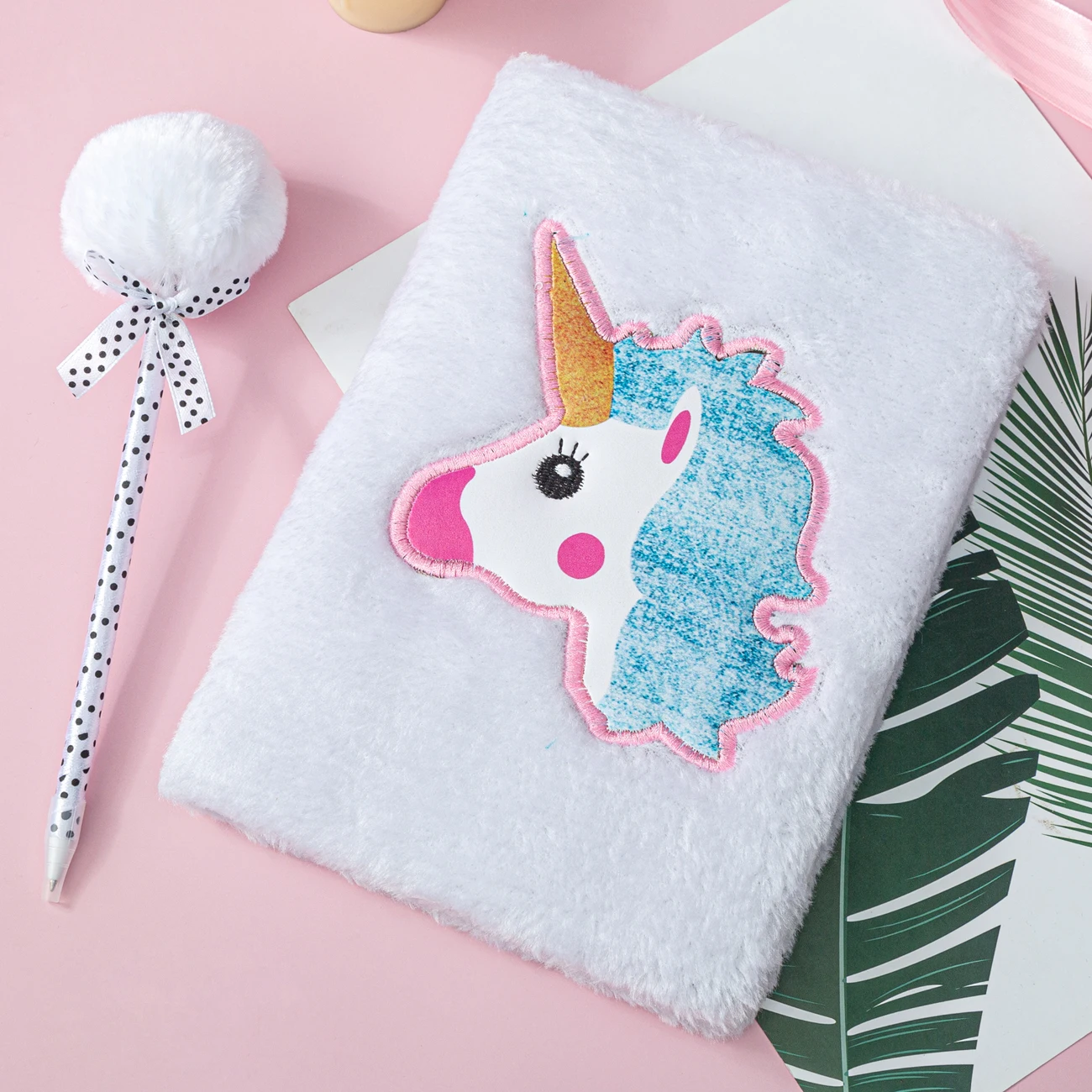 2021 New Unicorn Cute Cartoon Kids Notebook And Plush Notebook For ...