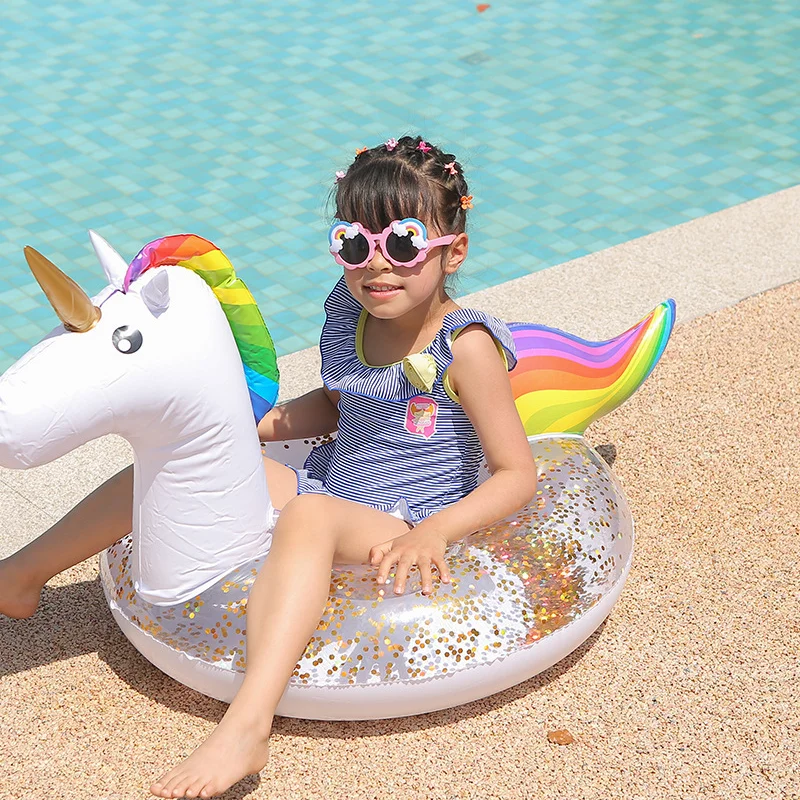 Net Red Unicorn Swimming Ring Swimming Circle Inflatable Children's ...