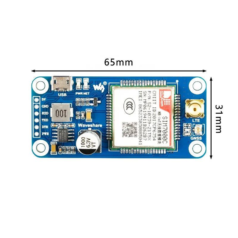 Sim7000c For Raspberry Pi Nb-iot/emtc/edge/gprs/gnss Expansion ...
