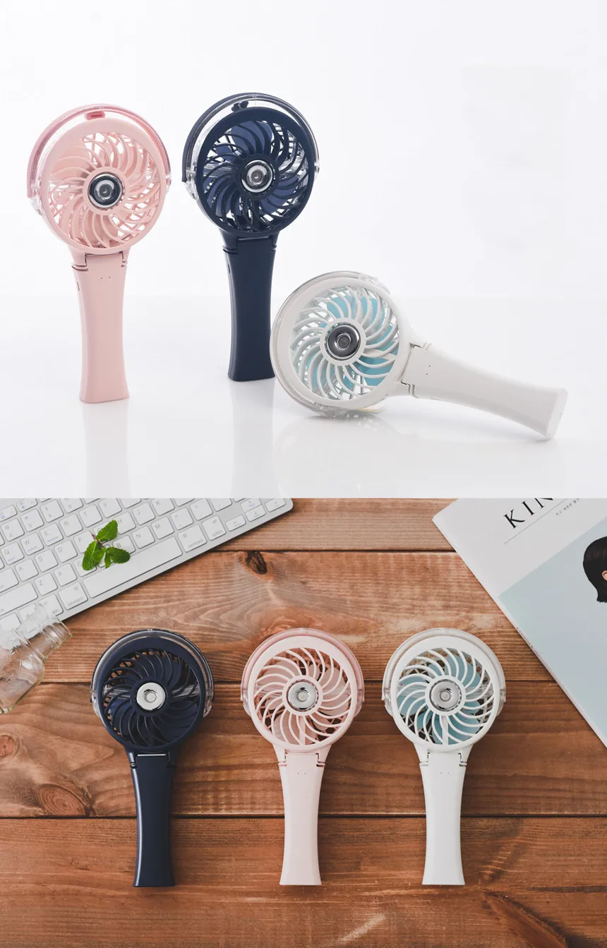 Handfan HF318 - Compact, Foldable Air Cooler with LED Lights
