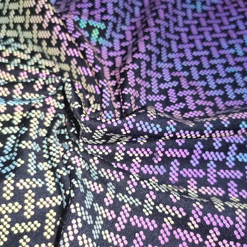 Many Design Rainbow Reflective Printing Fabric / Reflector Fabric High ...