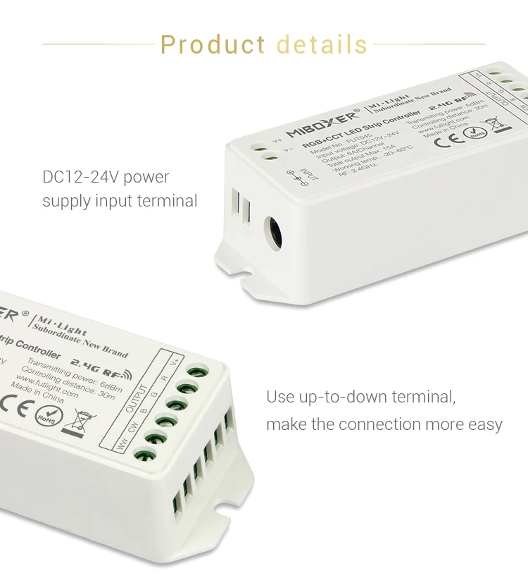 DC12-24V Input 6A/Channel Smart 2.4G Rgb Rgbw Control System Led Rf ...