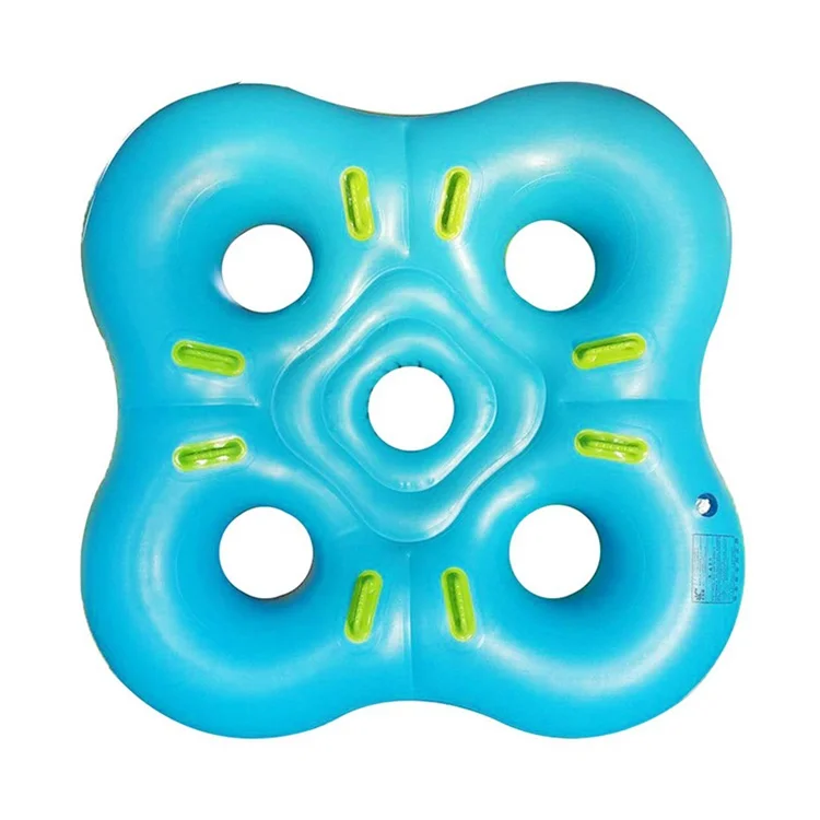 Safe Design 4 Persons Inflatable Water Park Clover Leaf Tube For Aqua ...