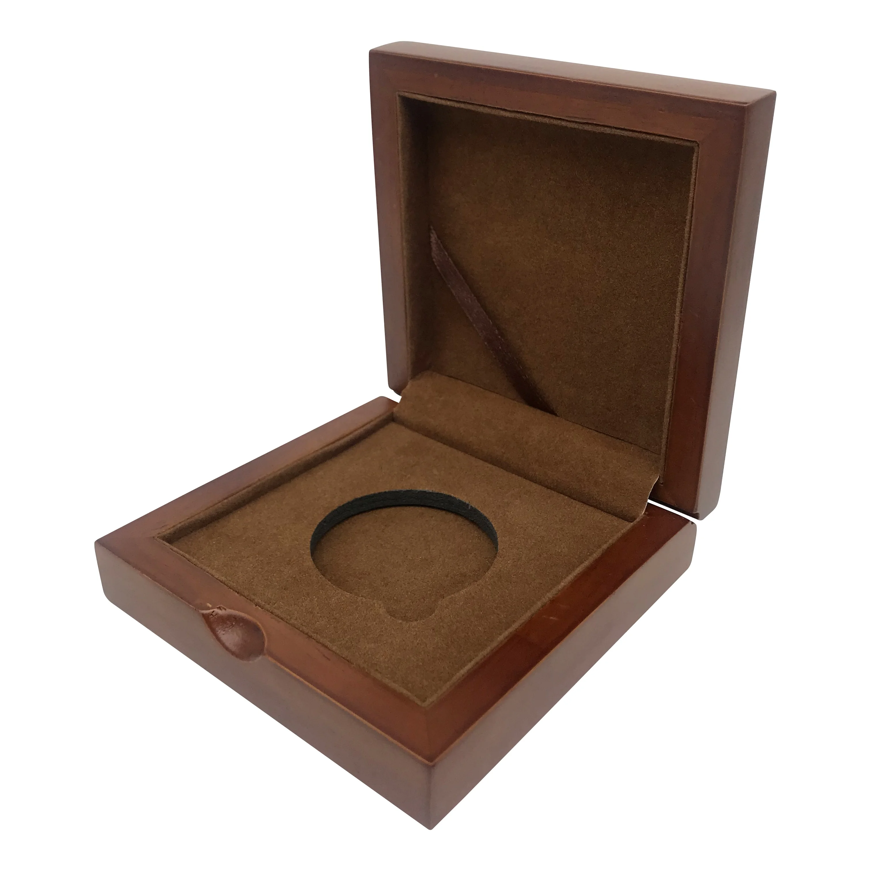 Badges Silver Coins Commemorative Holder - Wood Storage Box