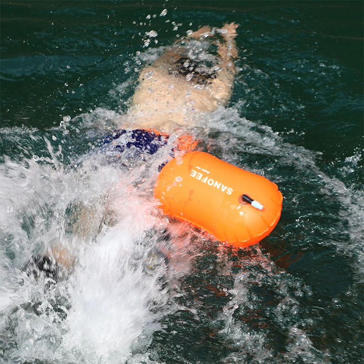 Safe Swimming with Floating Inflatable Buoy - Orange, Pink, Green
