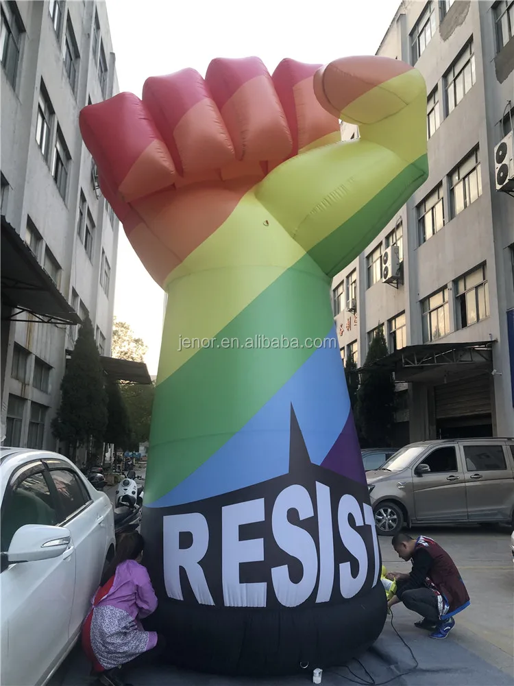Giant Powerful Inflatable Fist Cartoon Balloon for Pride Props Decoration