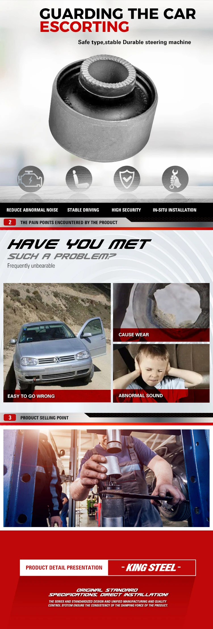 Kingsteel Auto Suspension Rubber Parts Lower Arm Bushing For Toyota ...