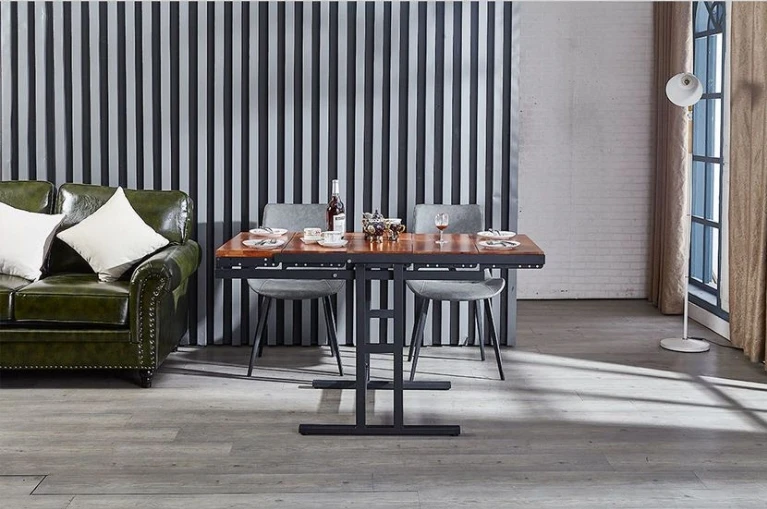 Simple Multi-functional Folding Table Conversion Deformation Features Multi-layer Bookshelf ...