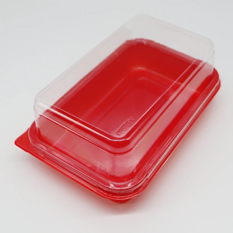 Clamshell Reusable Sugarcane Lunch Tray Plastic Bento Clear Fruit ...
