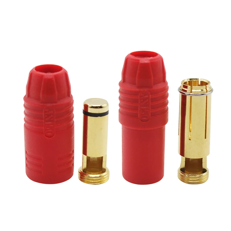 Amass AS150 Plug Red Black Gold Plated Banana Plug 7mm Male Female Anti ...