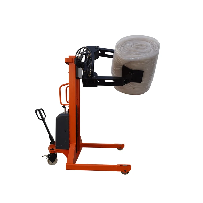 500kg Semi Electric Paper Roll Lifter - Manual Hydraulic Stacker