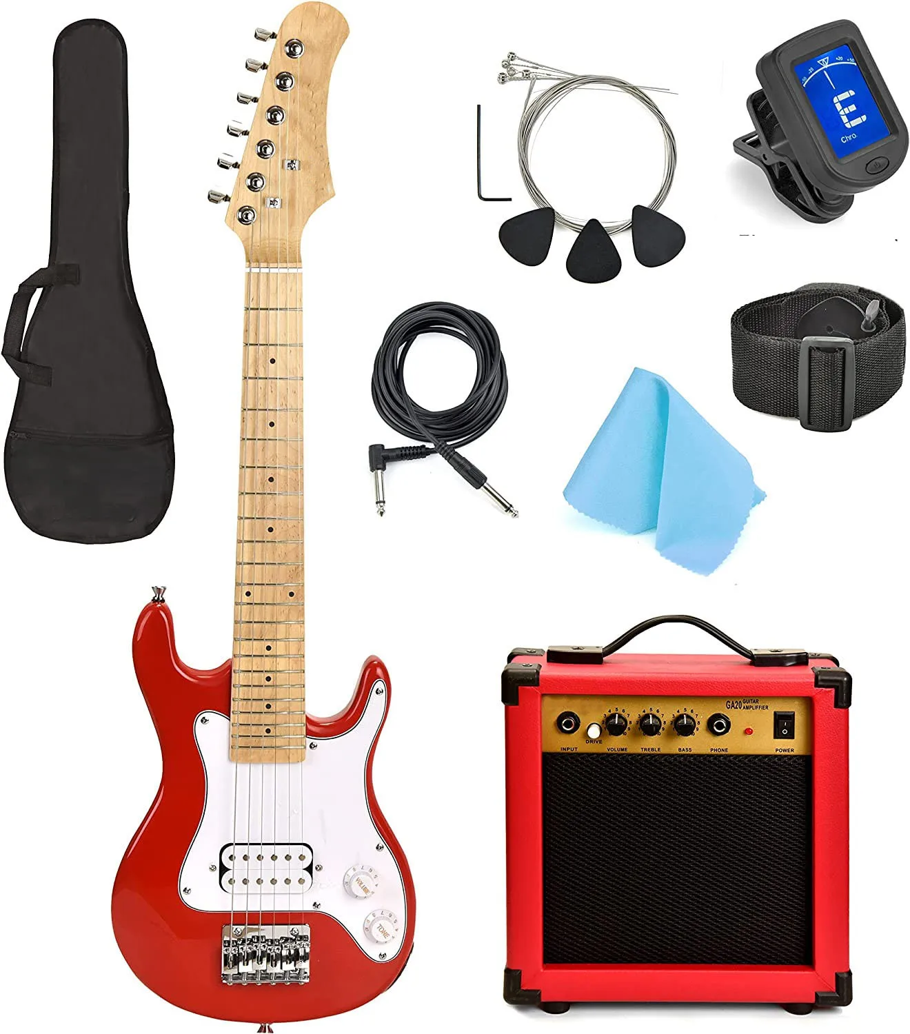 Electric Guitar Kit 30 Inch Starter Kit For Kids Beginners With 10 Amp ...
