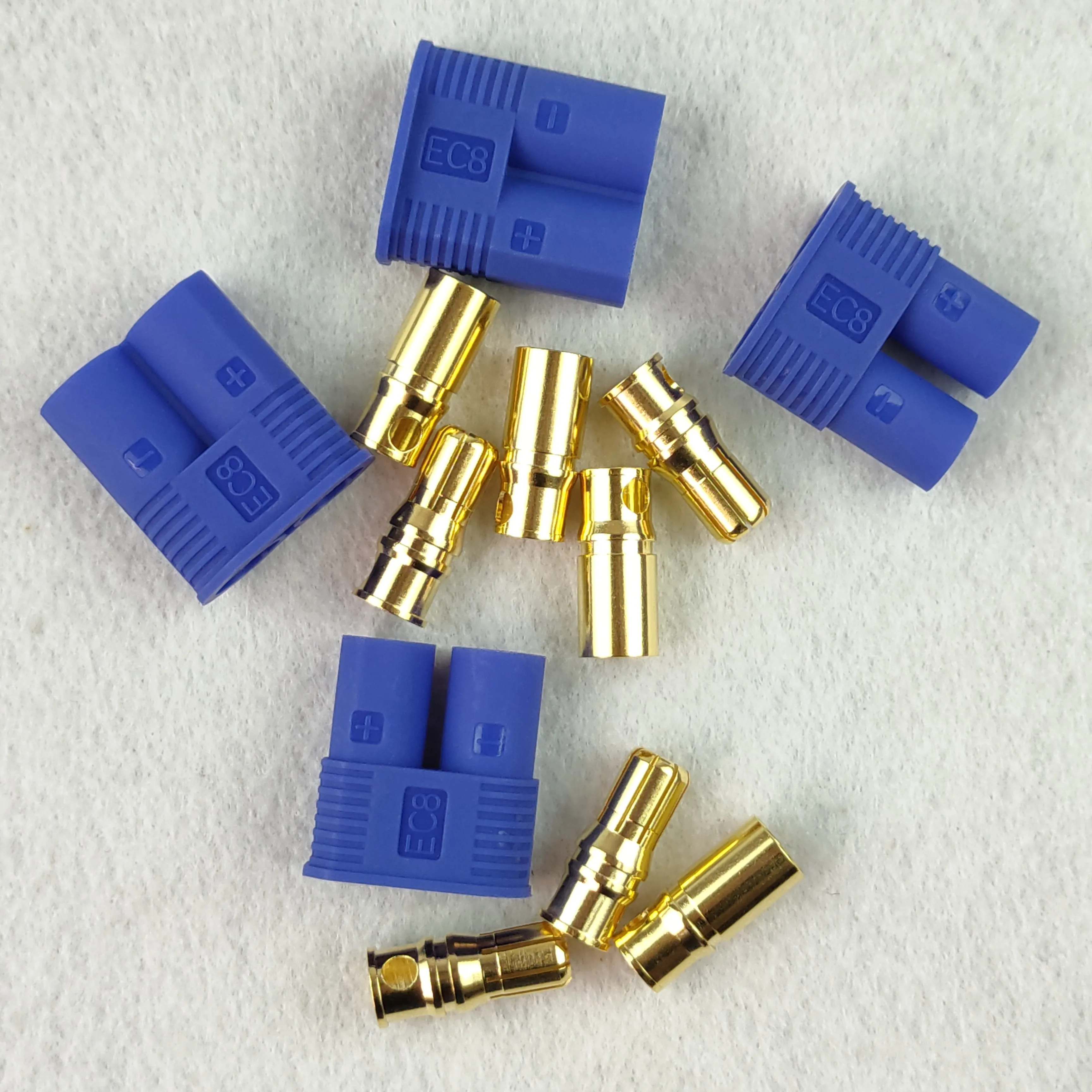 High Current Ec8 Connector 8mm Gold-plated Bullet Connector Male And ...