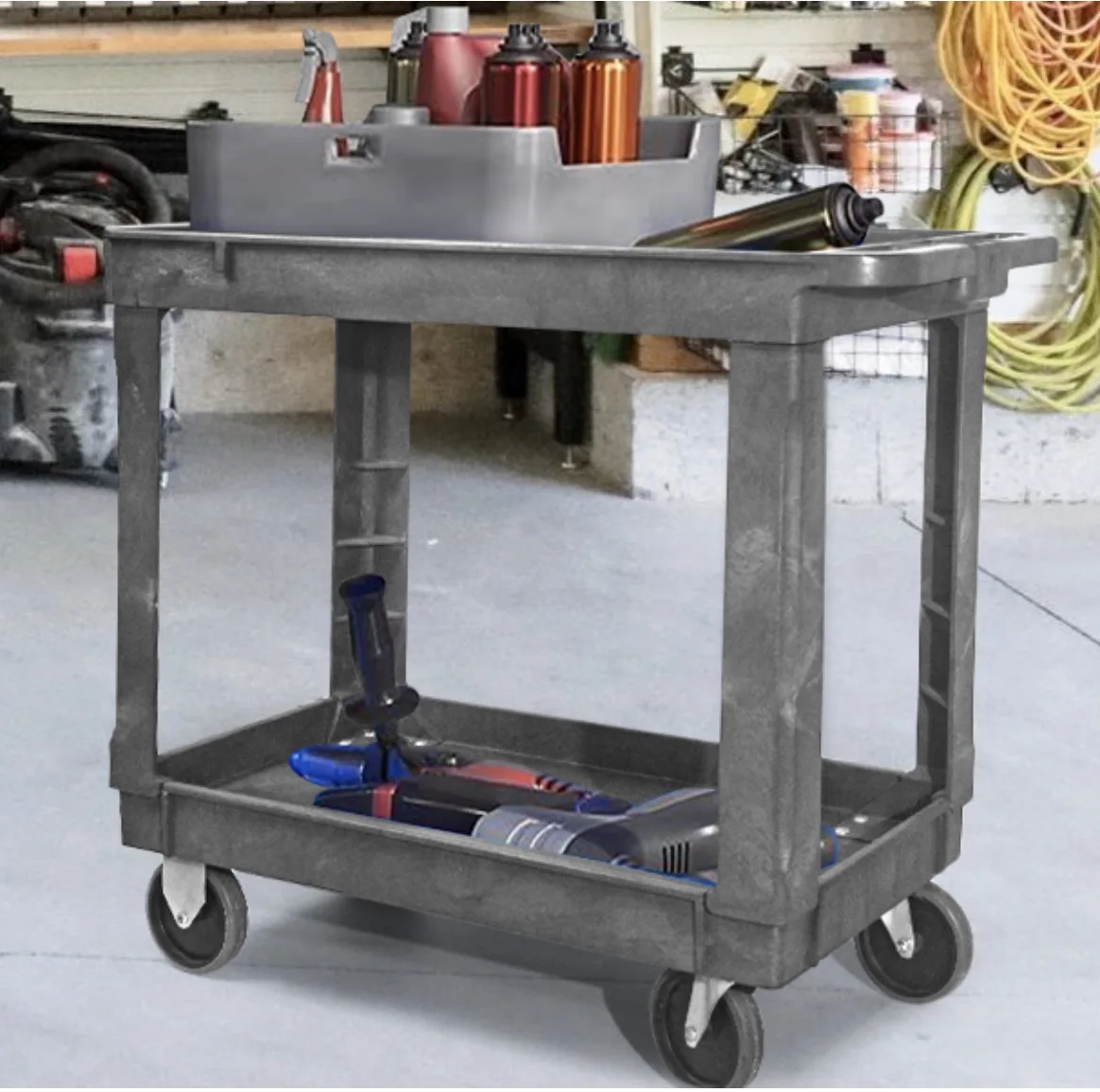 Heavy Duty Industrial Moving Tool Storage Plastic Cart