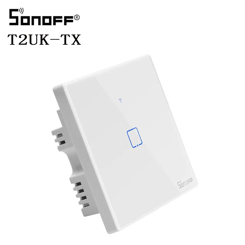 Sonoff T3 Us Smart Wifi Wall Light Switch Black 120type With Border 1/2 ...