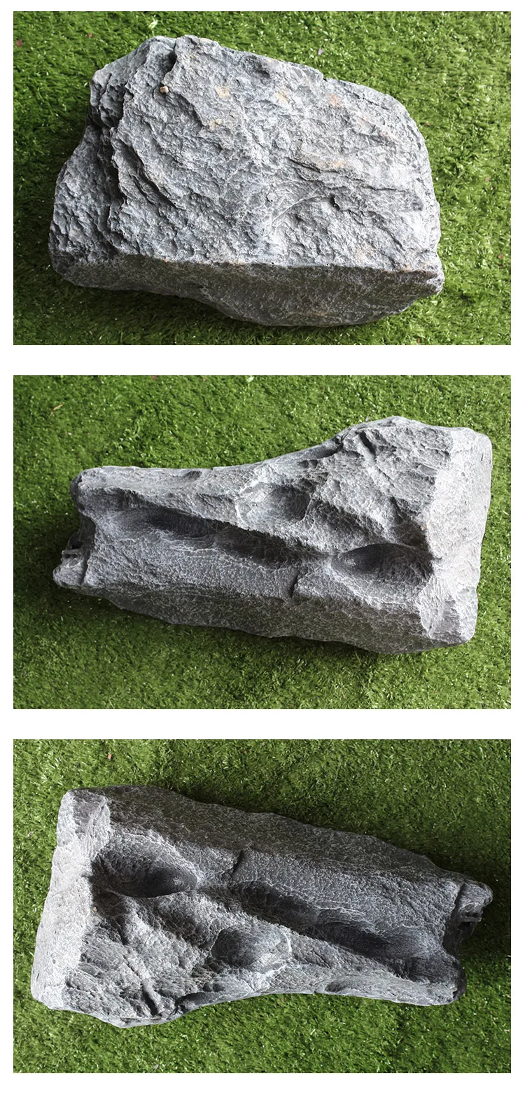 Hot Resin Fiberglass Indoor Artificial Rocks Hollow Stone For Home ...