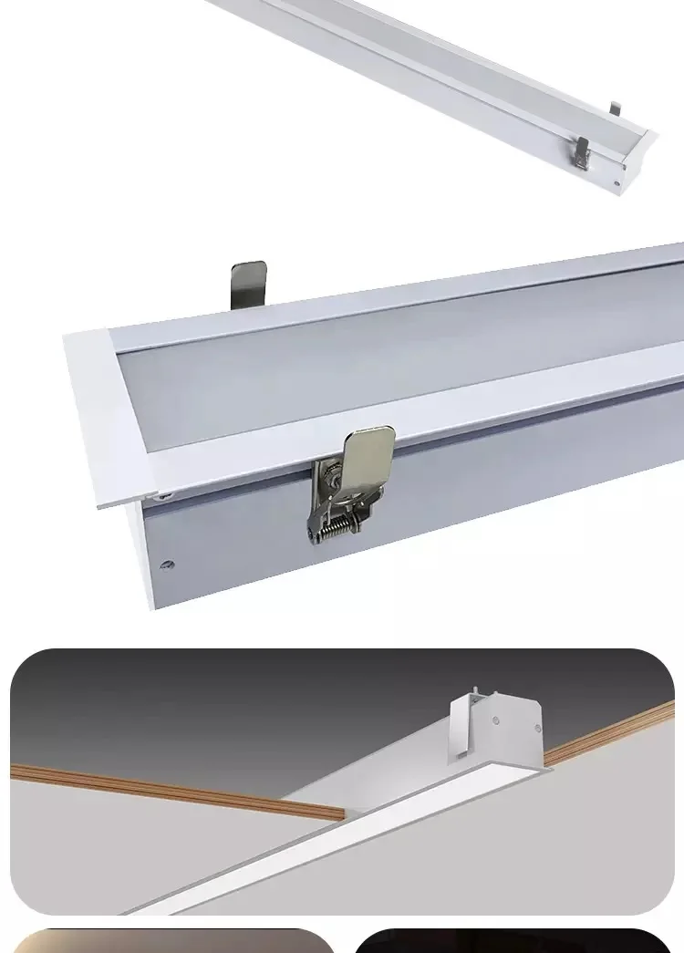 Aluminum Profile 40w 4ft Ceiling Recessed Linear Light Embedded Led ...