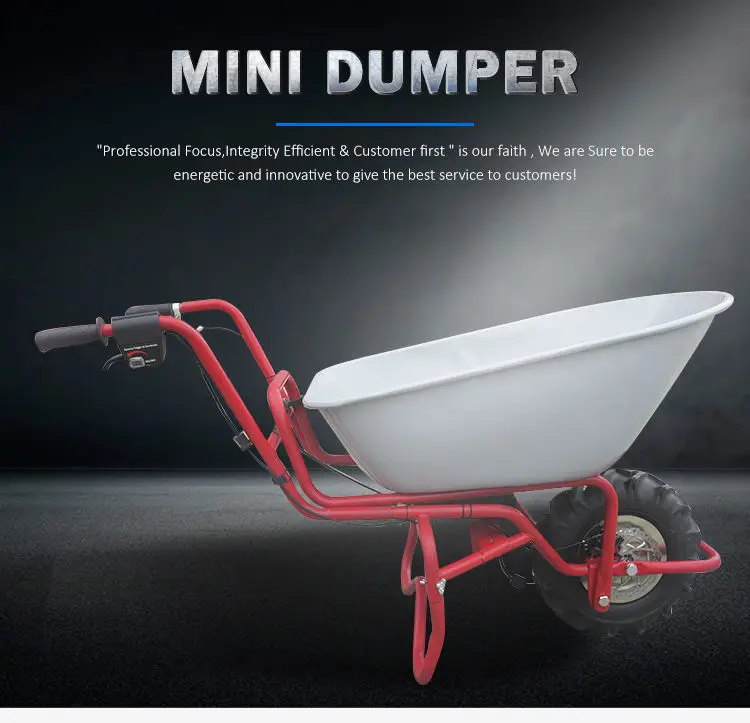 120kg Load Capacity Wheeled Barrow Trolley Transporting Electric Dumper ...