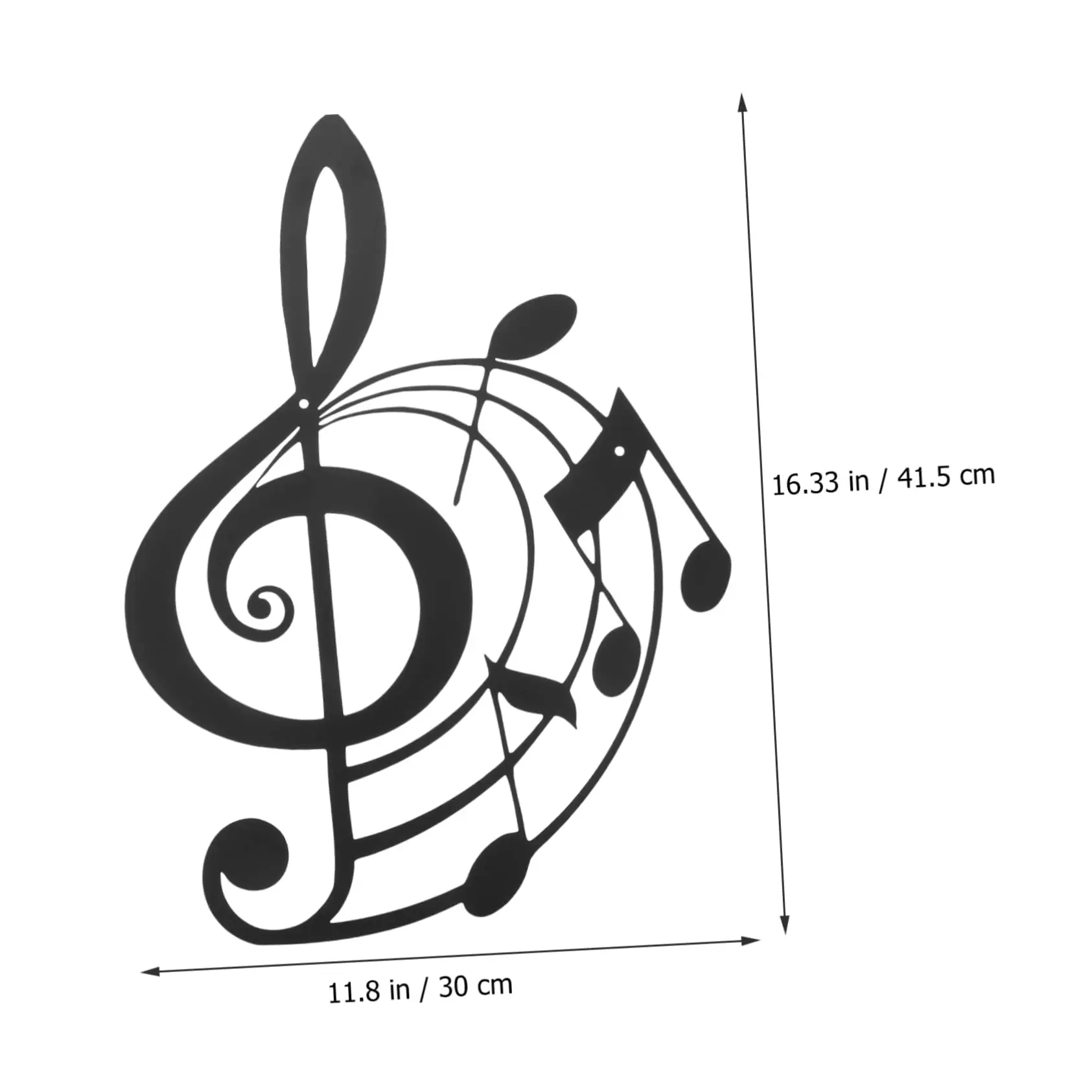 Music Note Metal Wall Decor Home Decoration Metal Music Note Wall Art ...