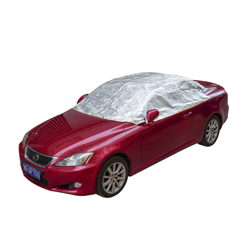 Factory Customized Aluminum Film Half Car Cover All Weather Protection ...