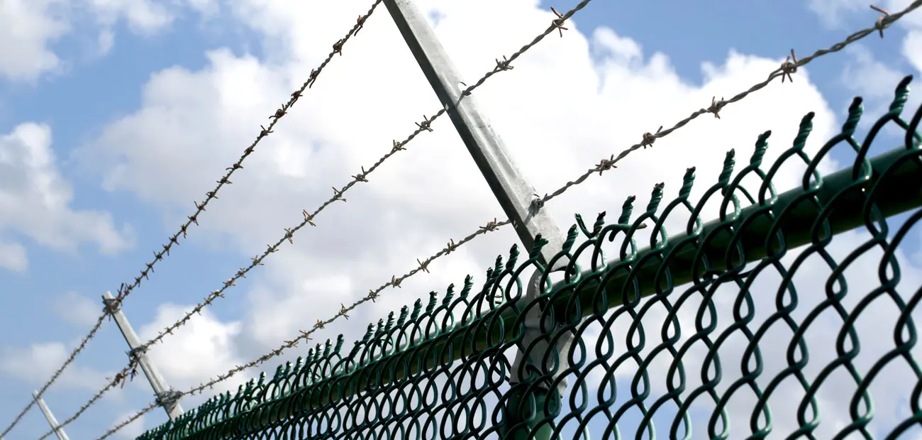 2 3/8" X 1 5/8" BARBED WIRE ARM 45 Degree for Chain Link Fence