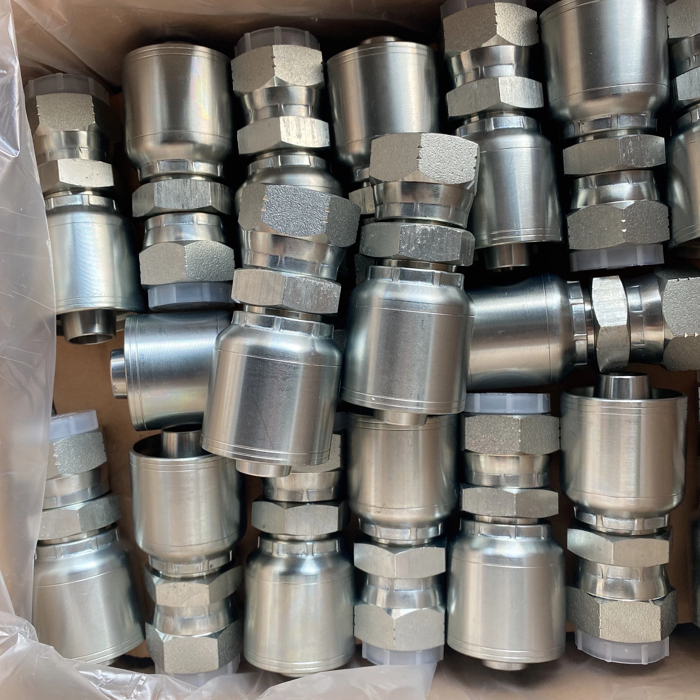 Jic Bsp Bspt Npt Metric Orfs Sae All Series Carbon Steel Reusable Hydraulic Hose Fitting One ...